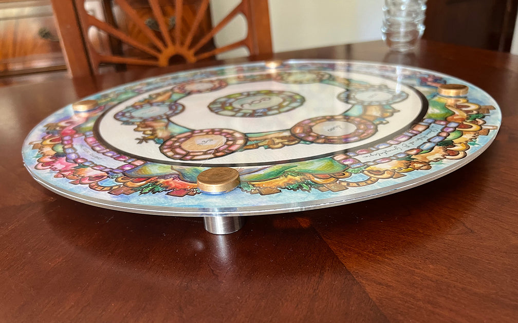 Next Year in Jerusalem Painted Seder Plate – Anna Abramzon Studio